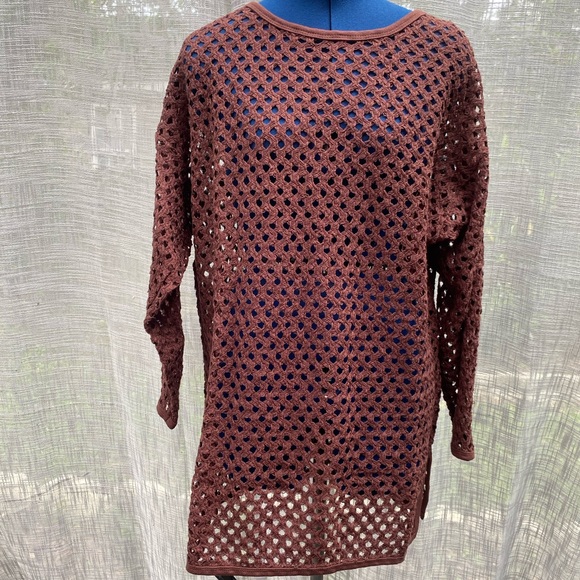 michael carrie | Tops | Vintage 98s Michael Carrie Wide Knit Semi Sheer ...